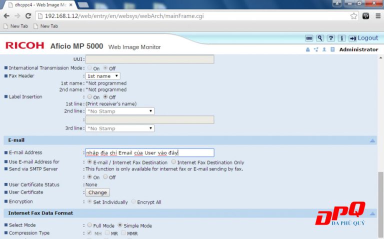 Hướng dẫn Scan to Email trên máy Photocopy Ricoh chuẩn nhất