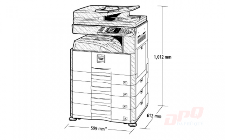 Kích thước máy photocopy các thương hiệu phổ biến | Đa Phú Quý