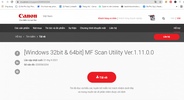 Download và cài đặt phần mềm mf và mf scan utility | Đa Phú Quý